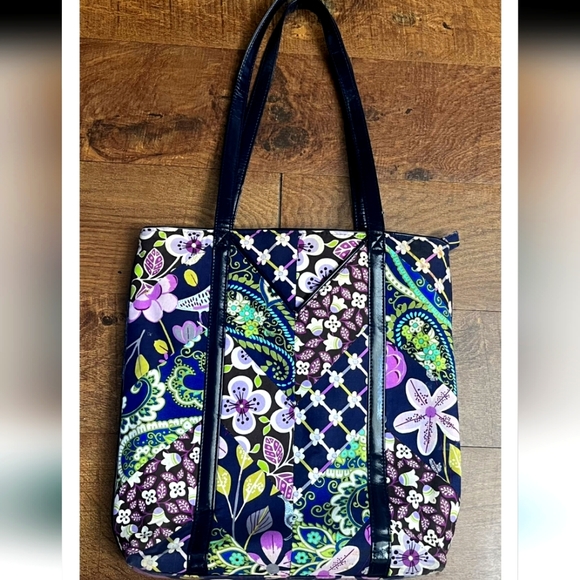 Vera Bradley | Bags | Vera Bradley Plum Petal Medley Tote Bag Good ...